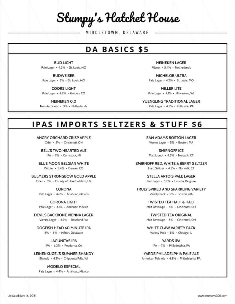 Middletown DE - Stumpy’s Hatchet House